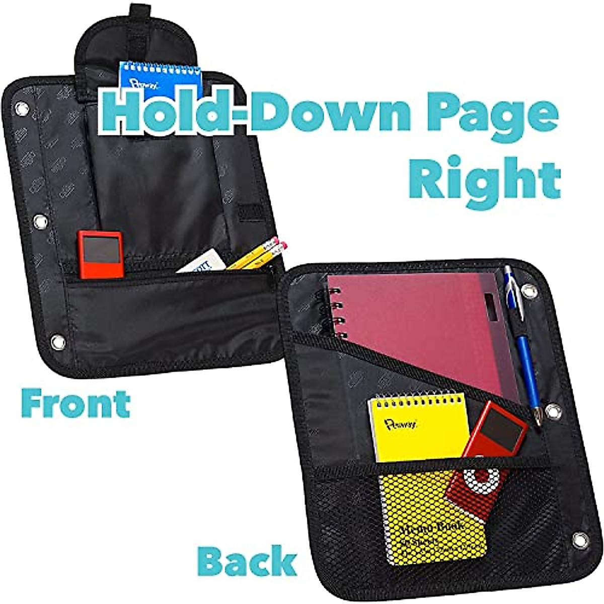 Case-it The Dual 2-in-1 Zipper Binder - Two 1.5 Inch D-Rings - Includes Pencil Pouch - Multiple Pockets - 600 Sheet Capacity - Comes with Shoulder Strap - Mint Blue Dual-101