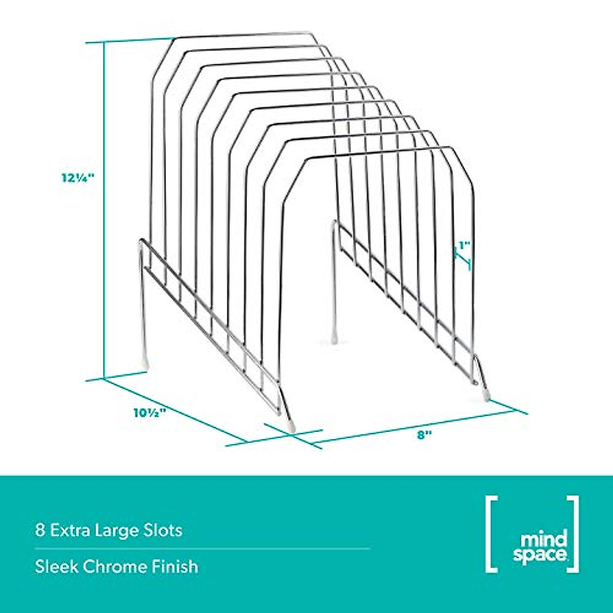 Mindspace Multi Step File Organizer | Stackable Letter Tray | File Holder | The Wire Collection, Silver
