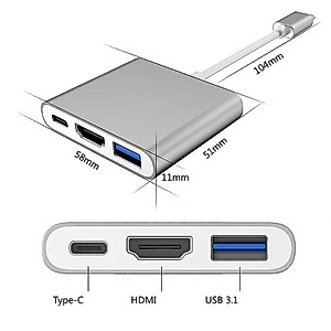 USB Type C to HDMI Adapter 4K for Nintendo Switch,Samsung Galaxy S8/S8 Plus, MacBook, Chromebook Pixel USB 3.1 Type c to hdmi Adapter Replace Nintendo Switch Dock Station