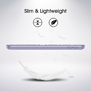 Fintie SlimShell Case for iPad Air 3rd Gen 10.5" 2019 / iPad Pro 10.5 Inch 2017 with Built-in Pencil Holder - Lightweight Smart Stand Soft TPU Back Cover, Auto Wake/Sleep (Composition Book Lilac)