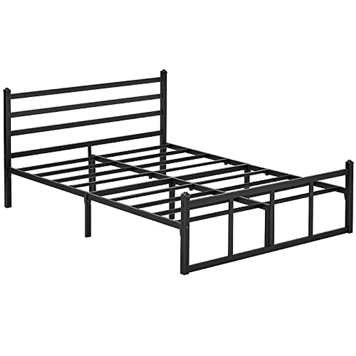 GreenForest Queen Bed Frame with Headboard Heavy Duty Metal Platform Mattress Foundation with Square Slats Support No Box Spring Needed, Black