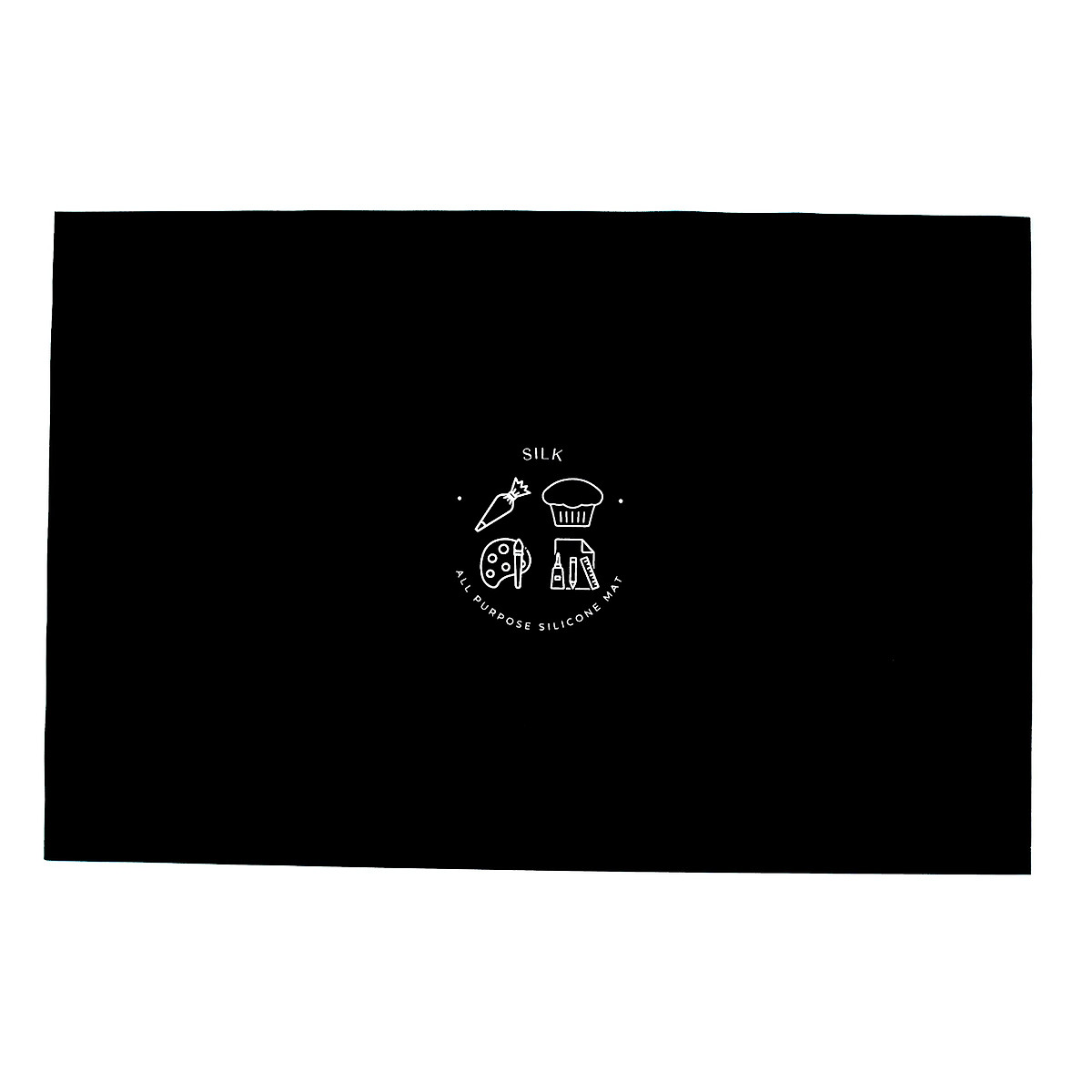 all-purpose Silicone Mat, Silicone Baking Mat, Silicone heat resistant Mat, Waterproof Mat, Arts and Crafts mat, Counter top mat, Easy to clean mat (Jet Black)