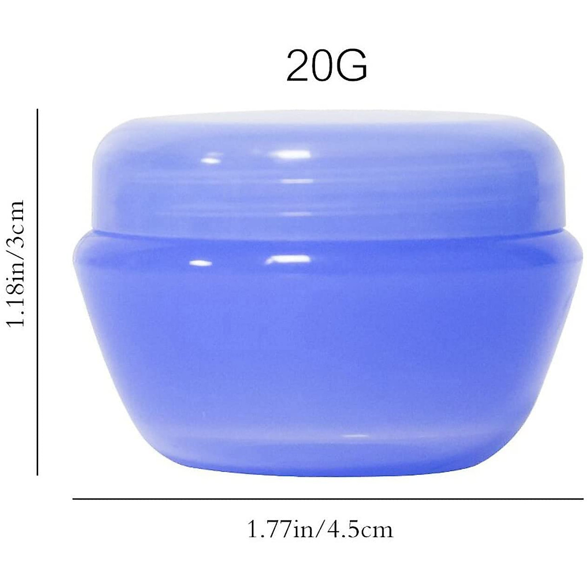 VEAIDE Plastic Small Travel Containers for Toiletries, TSA Approved Leakproof Refillable Cosmetics Makeup Jars with Lids for Cream Gel Paste, 20g/0.7OZ Per Piece, 6 Pieces