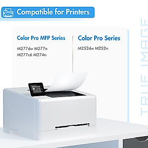 TRUE IMAGE Compatible Toner Cartridge Replacement for HP 201A 201X CF400X CF400A Color Pro MFP M277dw M252dw M277c6 CF401X CF402X CF403X M252 M277 Printer (Black Cyan Yellow Magenta, 4-Pack)