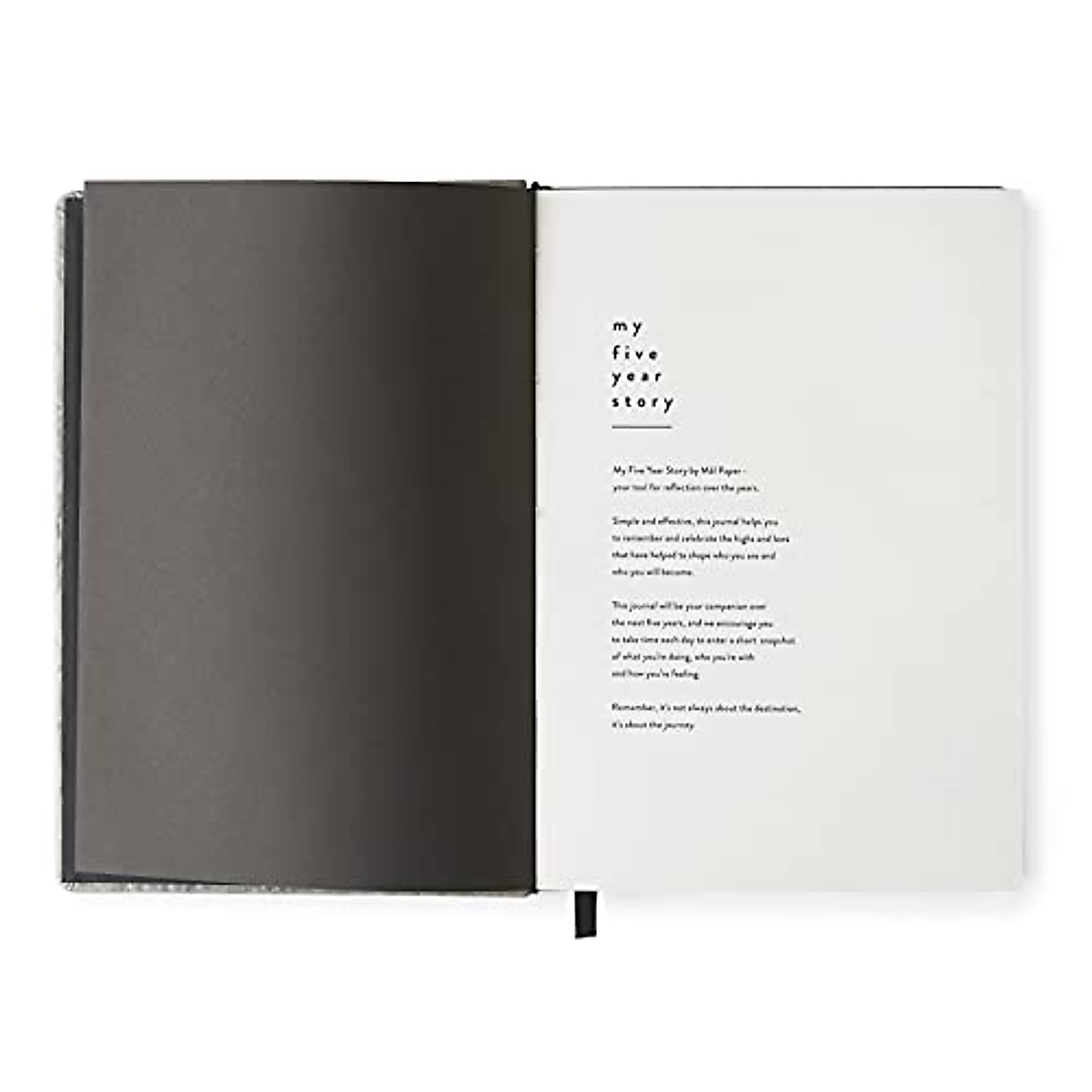 Mål Paper Five Year Journal - Cotton Hardback | Daily Dated Notebook for Mindfulness, Recovery & Positive Thinking Tool | Life Planner Log Book | Hand Finished, Unique Gifts for Men & Women