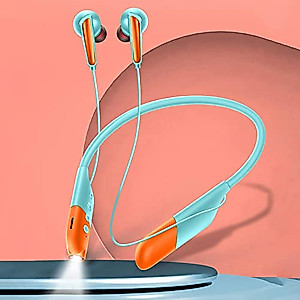 #yQhGu8 Bluetooth Neckband Headphones Colorful Design Hd Stereo Clear Sound Sporty and Ergonomic Neck Hanging Design