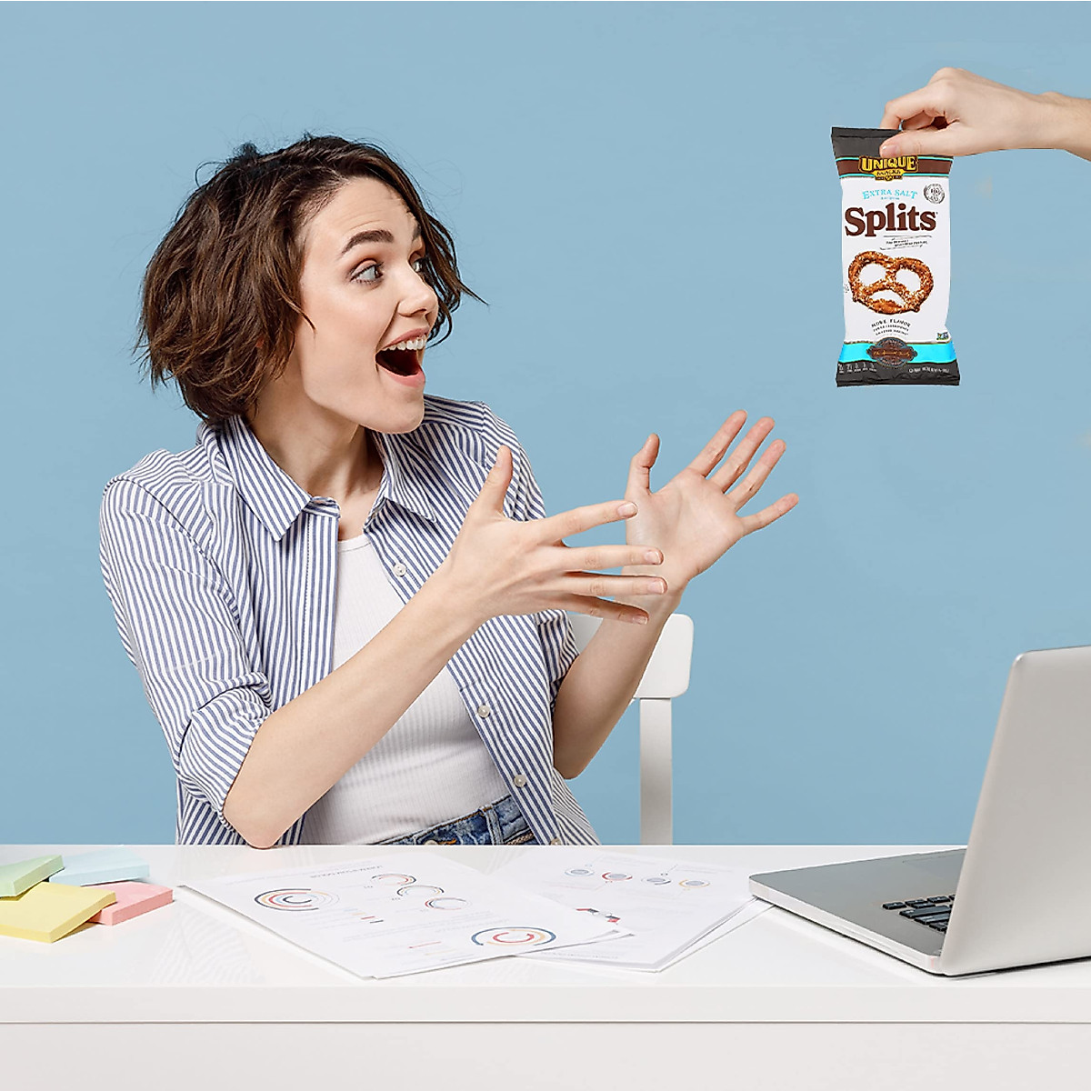 Unique Snacks Extra Salt Splits Pretzels, Original Split-Open Pretzels, Delicious Homestyle Baked Snack Bag, OU Kosher, and Non-GMO Food, No Artificial Flavor, 11 Oz. Bag, Pack of 3