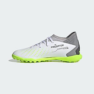 adidas Predator Accuracy.3 Turf Sneaker, White/Core Black/Lucid Lemon, 2 US Unisex Little Kid