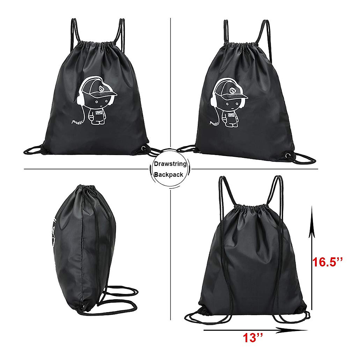 FLYMEI Galaxy Backpack, Luminous Backpack with Drawstring Bag & Pencil Case for Boys/Girls, Cool Anime Backpack for Boys Lightweight Laptop Backpack for Work, Casual Bookbag for Teens