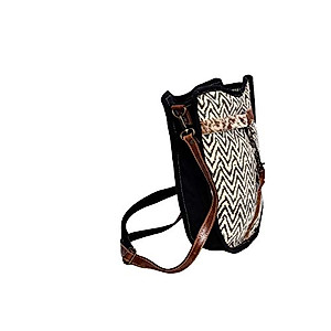 Bhrayna-Bags Hairon Strip On Rug Shoulder Bag Handbag