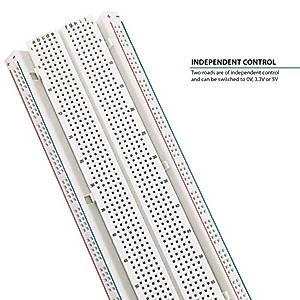 Deke Home 4 Solderless Breadboard Kit. 2x830- large +2x400-small. Arduino Bread board for Proto Shield electronic distribution circuit. Connecting mini blocks boards raspberry pi jumper wires circuits