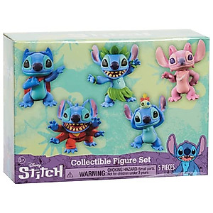 Disney’s Lilo & Stitch Collectible Stitch Figure Set, 5-pieces, by Just Play , Blue