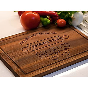 Personalized Gifts for Grandma Kitchen for Mothers Day, Cutting Board, Custom Engraved Serving Board or Decor, Customized Mom and Grandma Gift, Decor for Grandma's Kitchen, Engraved Sign, Christmas