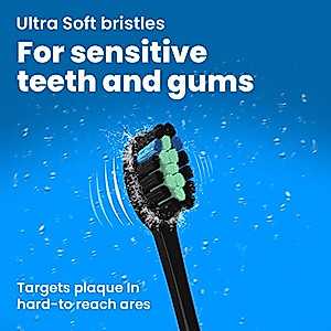 5 Pack Toothbrush Heads for YUNCHI Y7, Electric Toothbrush Replacement Heads Compatible with YUNCHI Y7 Sonic Electric Toothbrush for Adults & Kids, Black