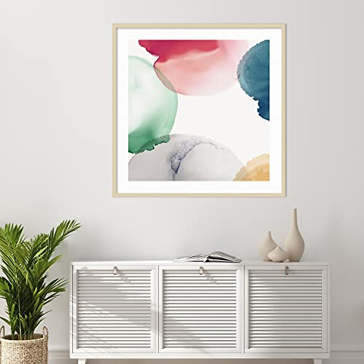 Amanti Art Delicate Transparency II by Emma Peal Wood Framed Wall Art Print (41 in. W x 41 in. H), Svelte Natural Frame