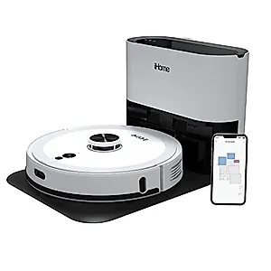 iHome AutoVac Orbita Pro - Alexa Compatible Robot Vacuum & Mop, 360° Lidar Navigation, Self-Emptying, 2700 PA Suction, 2HR Runtime, Home Mapping, No-Go Zones, Wi-Fi Connected
