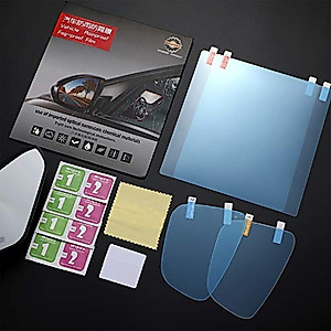 4 Pieces Car Rearview Mirror Film Rainproof Waterproof Mirror Film Anti Fog Clear Nano Coating Car Film for Car Rear View Mirrors Side Windows