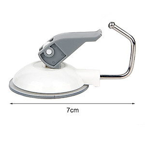 fublousRR5u Kitchen Hook Wide Application Reusable Suction Cup Hanger Easy Installation Wall-Mounted Reliable Lightweight White