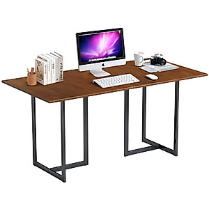 Tangkula 63 Inch Computer Desk, Large Writing Table, Modern Versatile Writing Desk with Spacious Desktop, Computer Workstation Study Table Home Office Desk (63” x 31.5” x 30”)