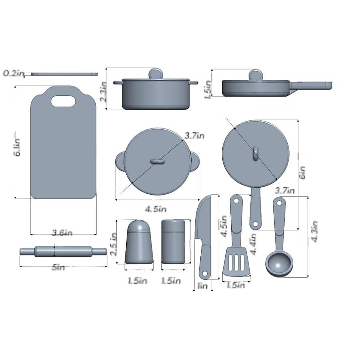 Educational kids kitchen silicone pretned toys 9 pcs, play kitchen accesories set with cookware,utensils,pots, seasoning bottles for Children, role play kitchen toy -safe and easy clean