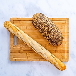 Wood Cutting Board for Kitchen 17x12" – Extra Large Bamboo Cutting Board with Juice Groove, Butcher Block, Wooden Chopping Board, Serving Tray – BlauKe®