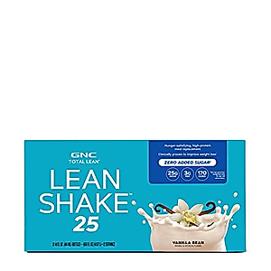 GNC Total Lean Lean Shake with 25g of Protein in just 170 Calories, Vanilla Bean 12 servings