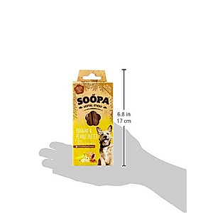Soopa Grain Free Banana and Peanut Butter Dental Dog Treats, 4 Sticks,100 g (Pack of 1)