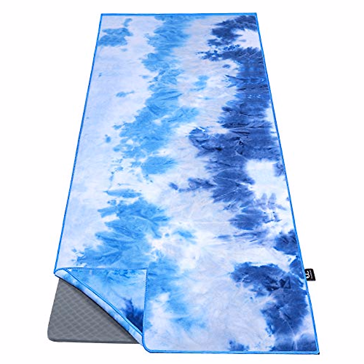 Ewedoos Yoga Towel Yoga Mat Towel with Anchor Fit Corners Non Slip Yoga Towels Hot Yoga Towel Yoga Pilates Workout Camping