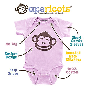 Apericots Cute Baby Short Sleeve Bodysuit, 100% Cotton: Future Jedi (0-18 months)