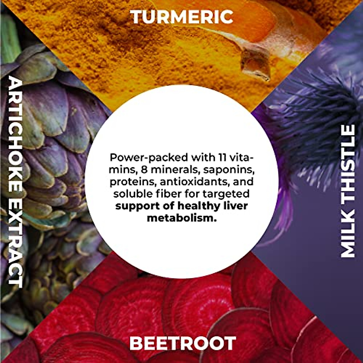 PUREHEALTH RESEARCH Liver Supplement – Herbal Liver Cleanse Detox & Repair with Milk Thistle, Artichoke Extract, Dandelion Root, Turmeric, Berberine to Healthy Liver Renew with 11 Natural Nutrients