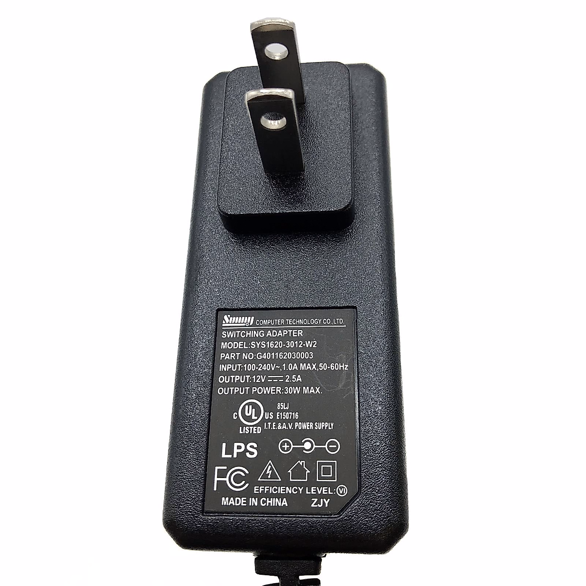 30W AC Adapter SYS1620-3012-W2 12V 2.5A Power Supply G401162030003