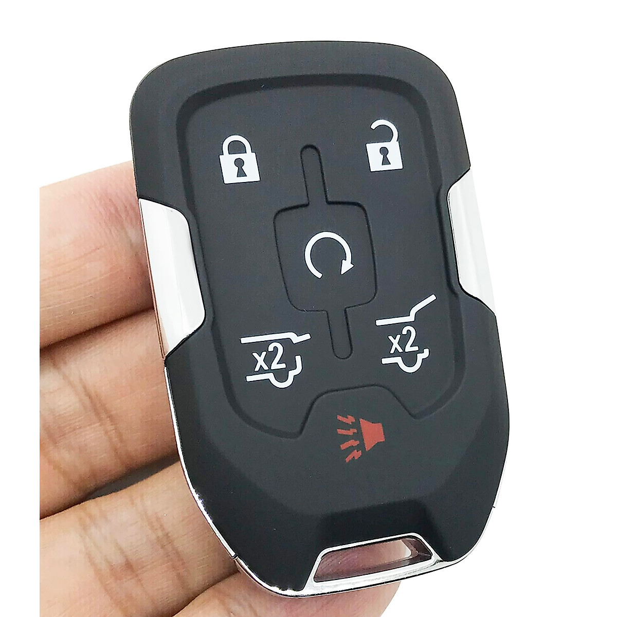 Horande Replacement Key Fob Cover Case fit for 2014 2015 2016 2017 Chevy Tahoe Suburban Silverado GMC Yukon Keyless Entry Key Fob Shell