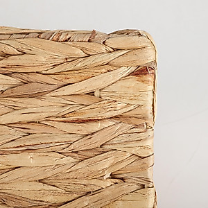 GYASVWU Water Hyacinth Handwoven Shelf Baskets, Pantry Baskets for Organizing Wicker Storage Baskets Trapezoid Water Hyacinth Woven Basket for Shelves (Water hyacinth)