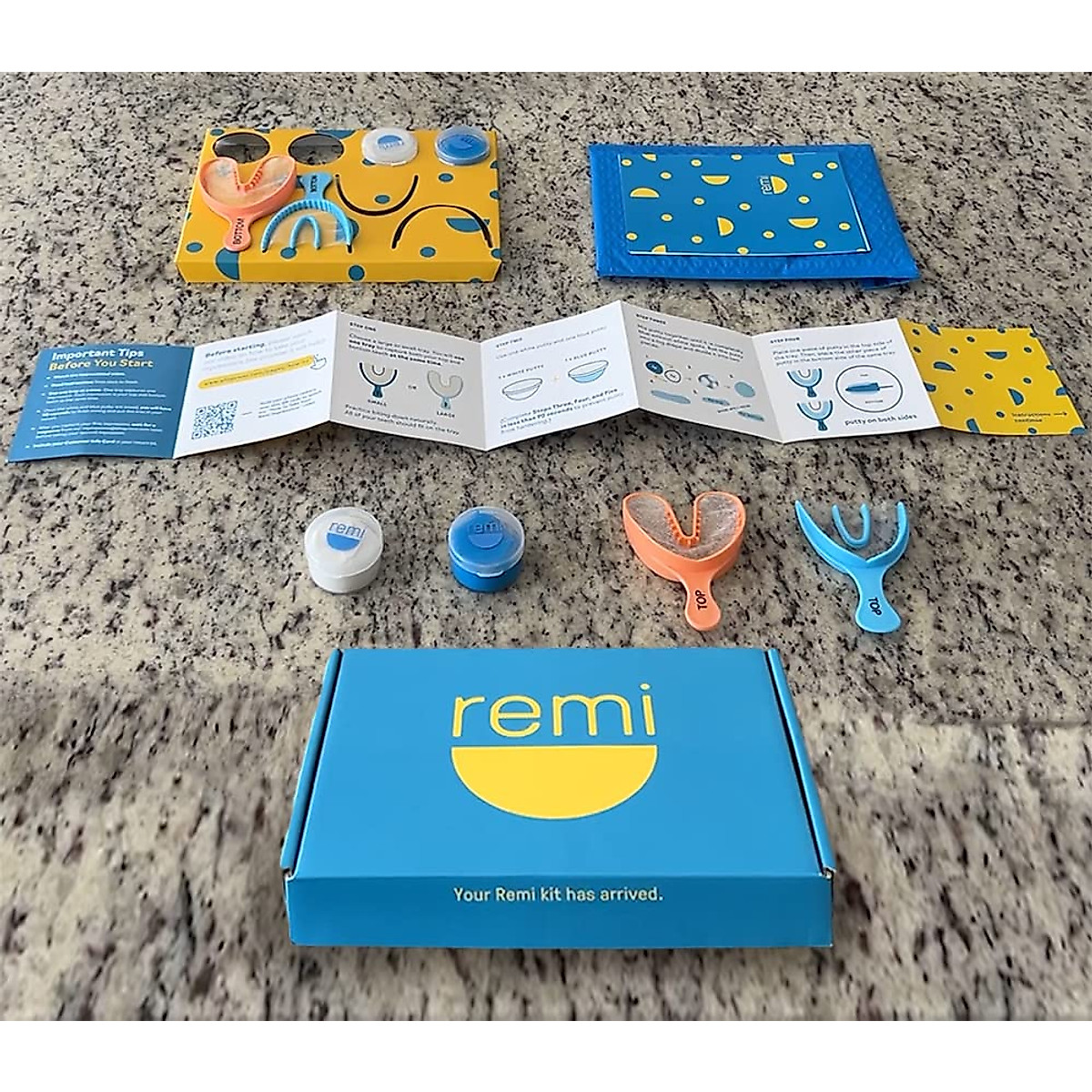 Remi (GrindGuardN) Two Mouth Guards for Grinding Teeth at Night. Dental Grade at-Home Moldable Guard Kit (Top & Bottom Set) (2 Mouth Guards for Teeth Grinding)