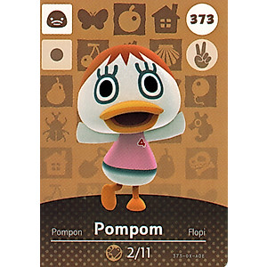 Nintendo Animal Crossing Happy Home Designer Amiibo Card Pompom 373/400 USA Version