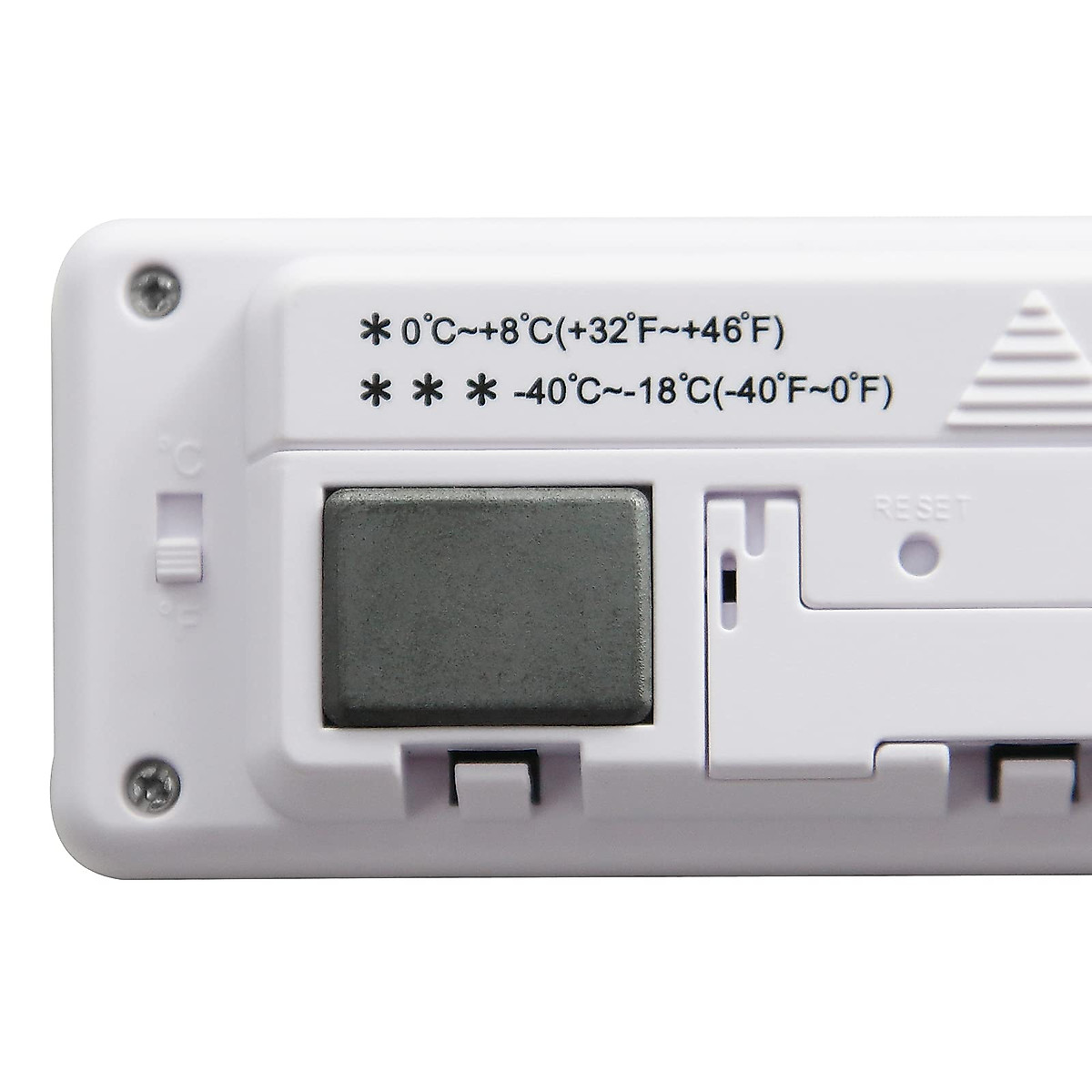 Refrigerator/Freezer Alarm Thermometer 2 Channel Fridge Thermometer with LED Alarm Indicator Max/Min Memory for Home Kitchen Restaurants Bars Cafes