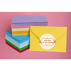 1.5 Inch Thinking of You Stickers 4 Unique Designs Greeting Envelope Seals,Friendship Stickers,Evelope Seals.