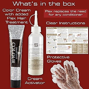 Smart Beauty Red Hair Dye with Plex Anti-Breakage Technology Protecting and Restoring Hair Structure, Plum Color, Vegan and Cruelty-Free