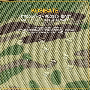 Kosibate Padfolio Ring Binder with 45 Sheets 90 Pages of Loose-Leaf Paper, Weatherproof Notebook Cover, Tactical Notebook with Zippered for Folders, Business Cards Refillable 6-Ring Notepad(5.5"x8.5")