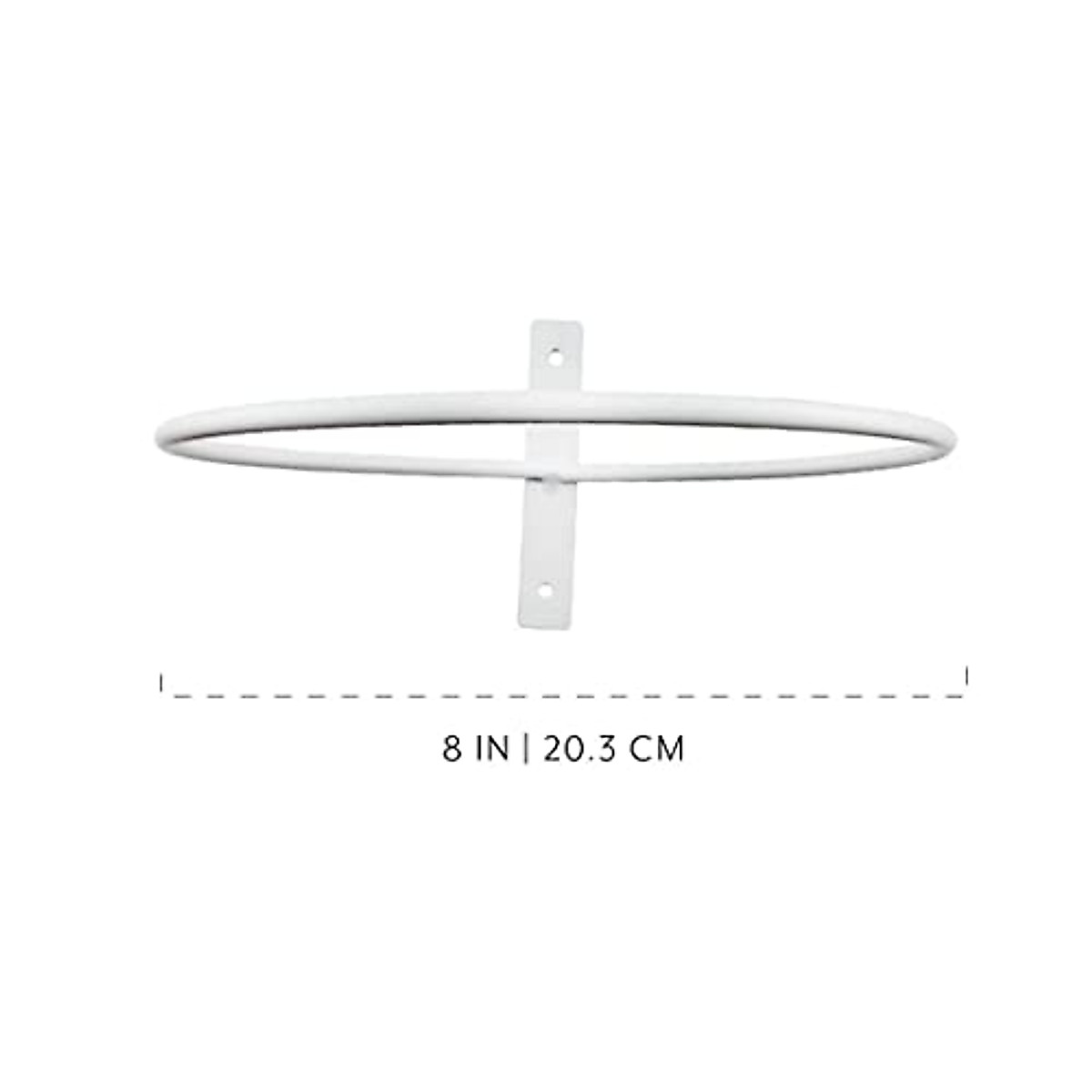 Esterno Metal Wall Ring Planters (8-Inch, White); Wall-Mounted Garden Pot Holders