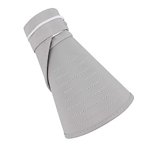 Women Summer Sun Protection Hat Wide Brim UV Hats Removable Neck Face Flap Cap with Ponytail Hole for Fishing Climbing Gardening Gray