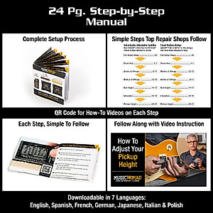 MusicNomad KEEP IT SIMPLE, SETUP (KISS)™ Starter Kit Bundle - 6 pc. Gauge Set, 26 pc. Guitar Tech Tool Set, 11 pc. Truss Rod Wrench Set (MN609)