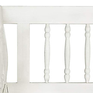 Safavieh PAT6732C Outdoor Collection Brentwood Bench, Antique/White