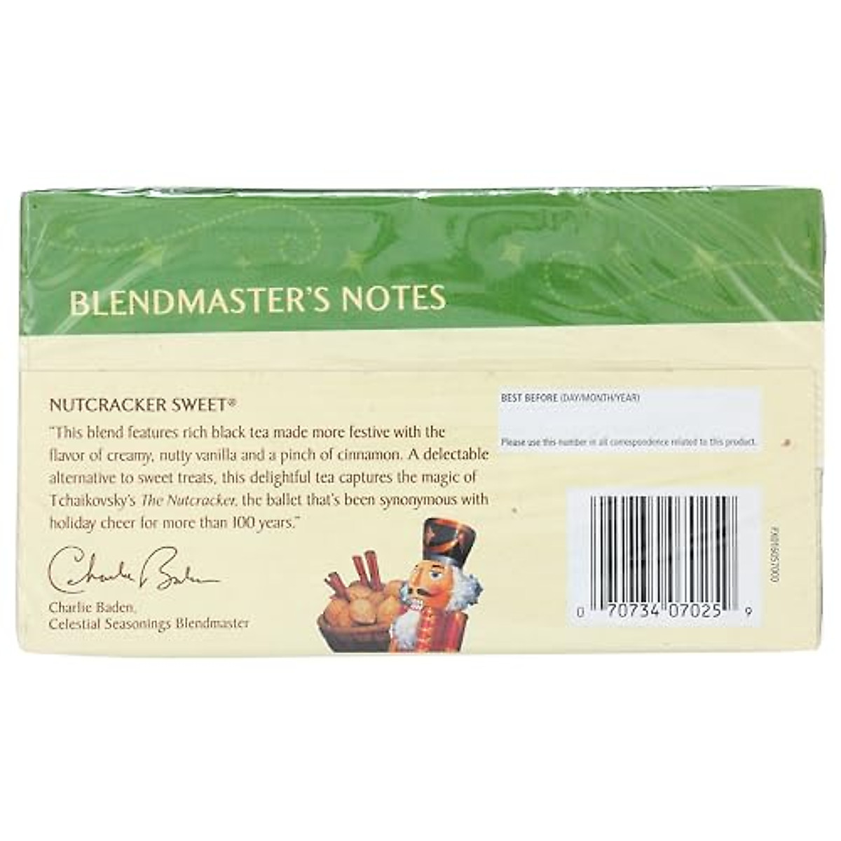 Celestial Seasonings Black Tea, Nutcracker Sweet, 18 Count