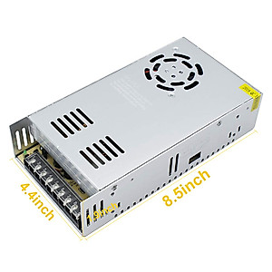 inShareplus 24V 16.5A 400W Universal Regulated Switching Power Supply, 100-240V AC to DC 24 Volt LED Driver, Converter, Transformer, Adapter for LED Strip Light, CCTV, Computer Project, 3D Printer etc