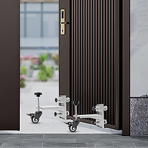 CAIHAOA 2 Pcs Door Installation Tool Kit, 500 Lbs Load Capacity Heavy Duty Door Dolly, Adjustable Door Installation Kit with Rotating Wheels, Installation Tool for Doors 1 .75to 2.25 Inches, Black