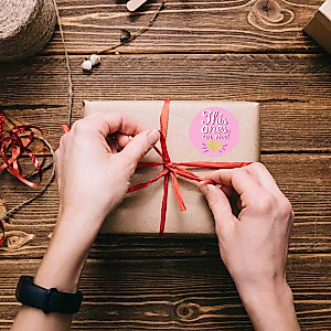 Wailozco 240 PCS Cute This Ones On Me Business Stickers,Funny Small Business Envelopes Stickers for Business Packages/Handmade Goods/Bags , Thank You Theme Small Shop Business Stickers for Envelopes Seals