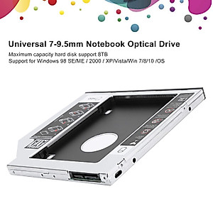 Qinlorgo Notebook Optical Drive 79.5mm MSATA/NGFF SSD/HDD Hard Drive PC for Notebook Office Home
