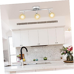 DOITOOL 1pc Led Clothing Store Window Background Wall Gu10 Spotlight Decorative Ceiling Lamp Led Ceiling Lights Recessed Light Fixtures Chandelier Lamp Track Head Dimmable Stainless Steel