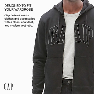 GAP mens Logo Hoodie Zip Sweatshirt, Tapestry Navy, X-Small US